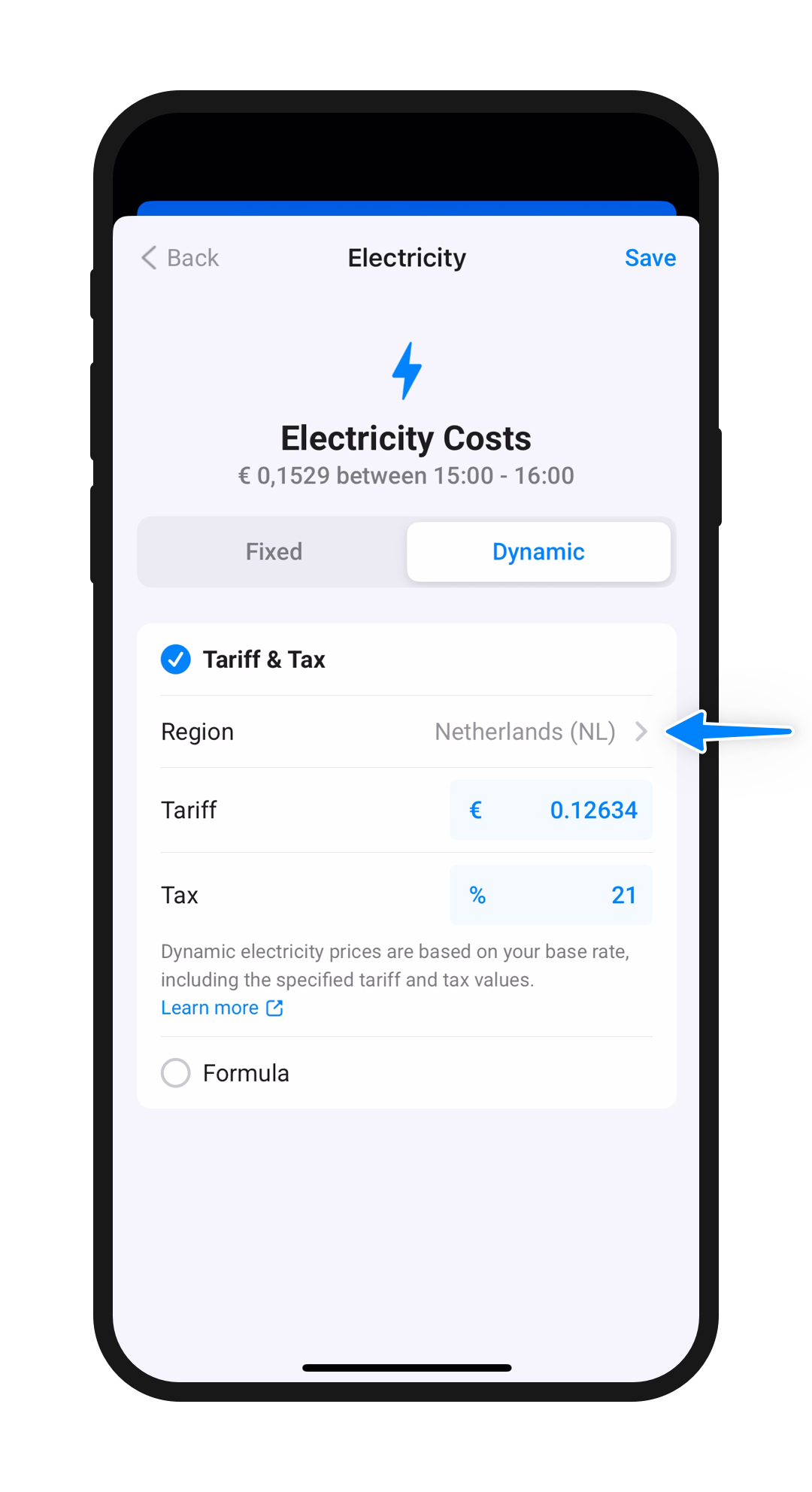 Understanding dynamic electricity regions – Homey Support