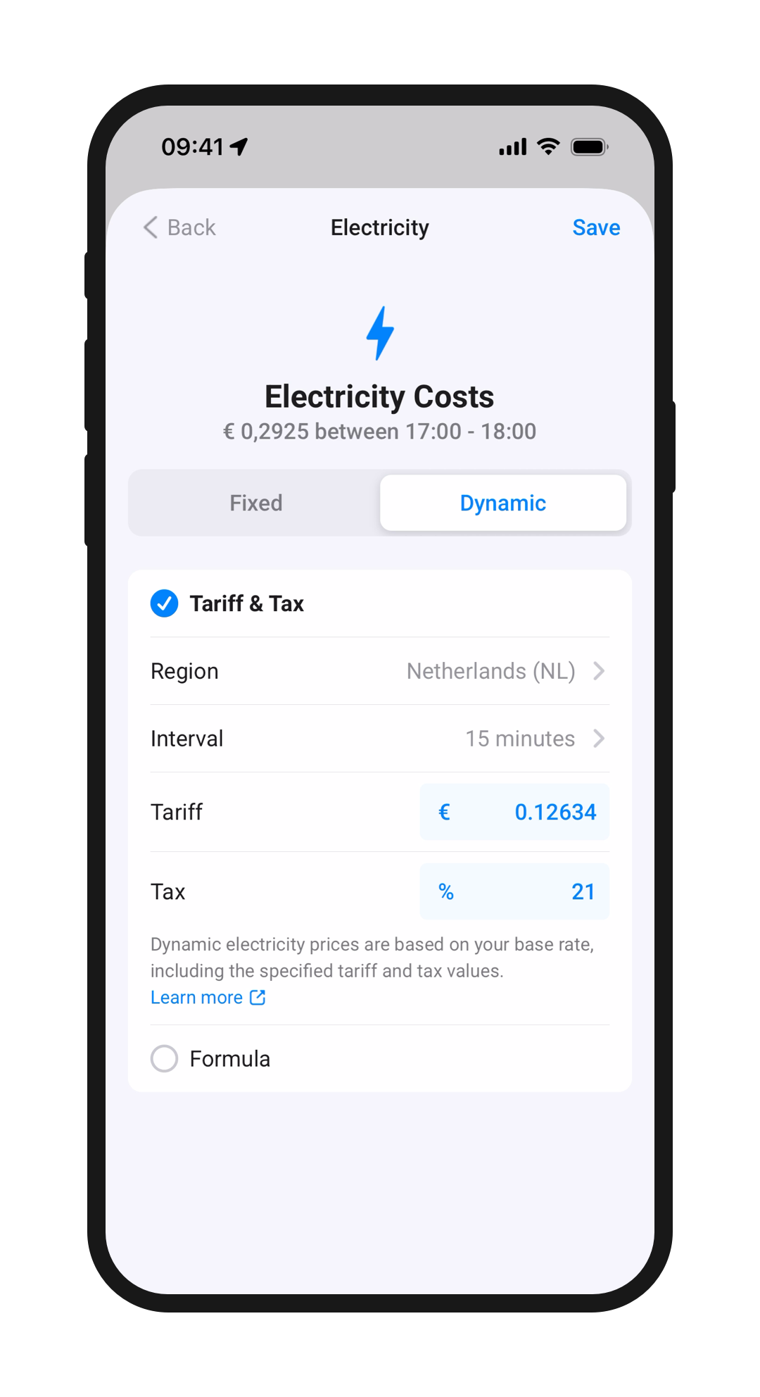 Adjusting your dynamic electricity price in Homey – Homey Support